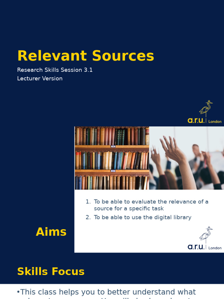Research Skills 3.1 - Student | PDF | Relevance | Libraries