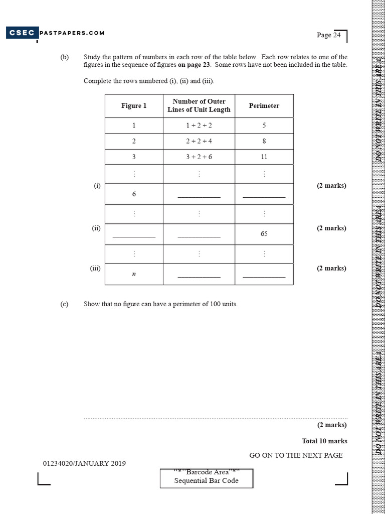 2019 Maths P2 sequence Jan | PDF | Encodings | Naming Conventions