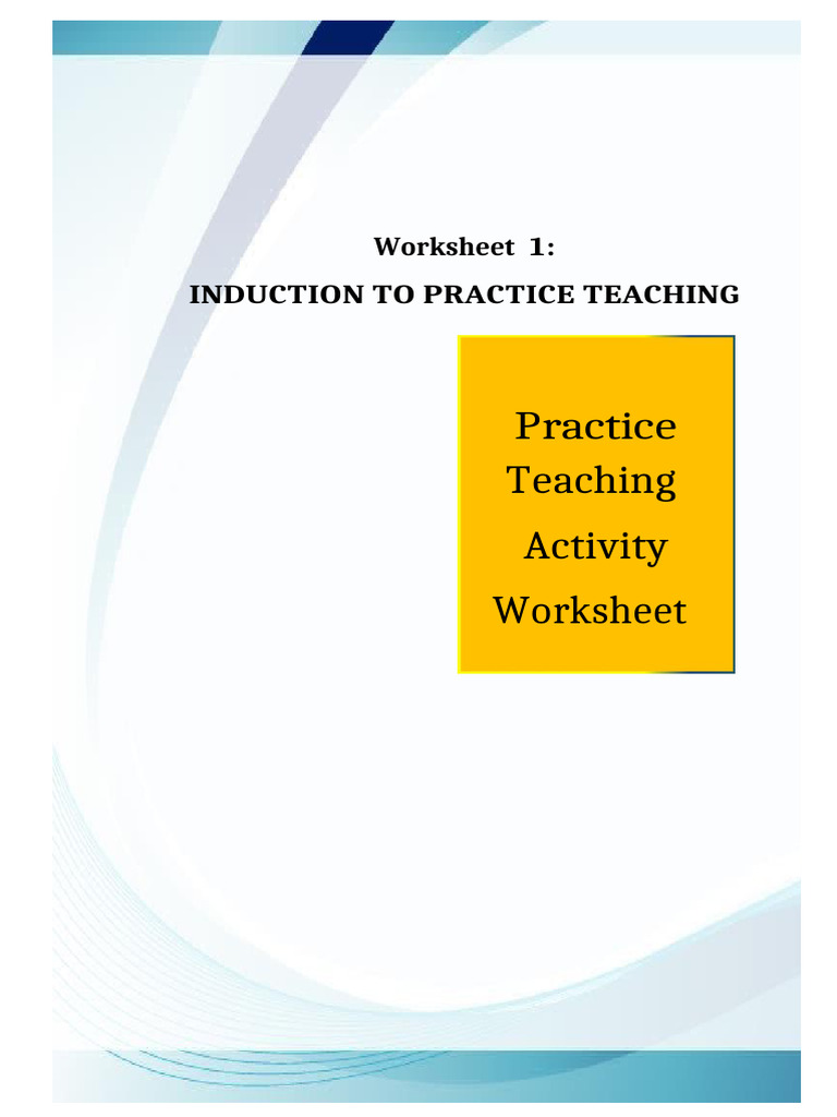 Practice Teaching Introduction Guide | PDF | Teachers | Learning