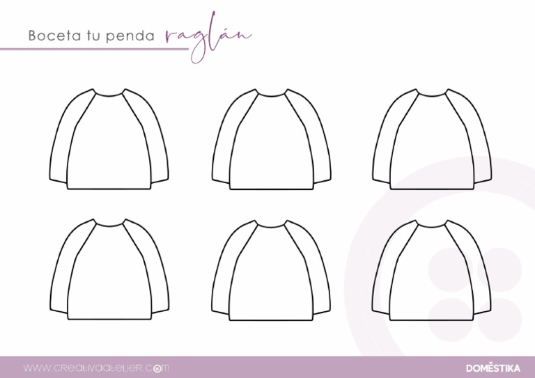 U3 - ADJ - 01 - Plantilla para Boceto de Prendas Ragla Ün | PDF