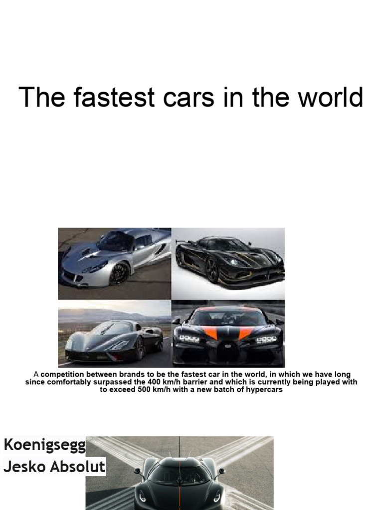Fastest Cars in the World Rankings | PDF