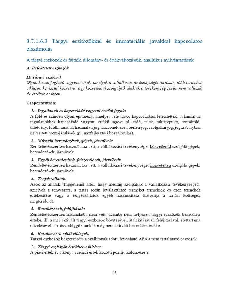 Tárgyi Eszközök És Immat Javak | PDF