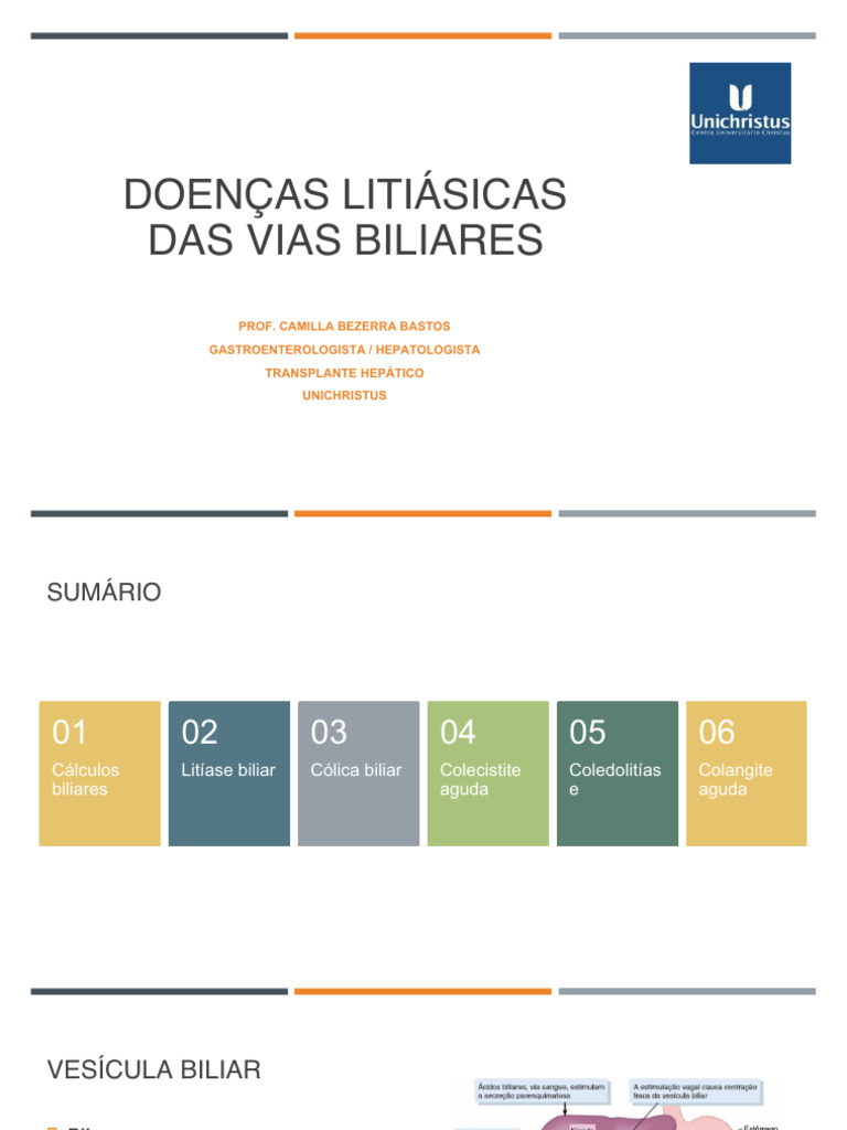 DoenÃ As Litiã¡sicas Das Vias Biliares | PDF