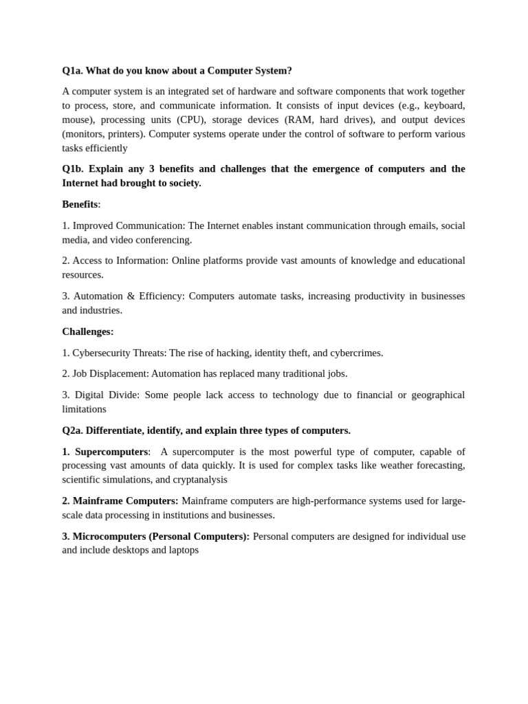 Pharmacy (Introduction To Computer Answers | PDF | Computer Network ...