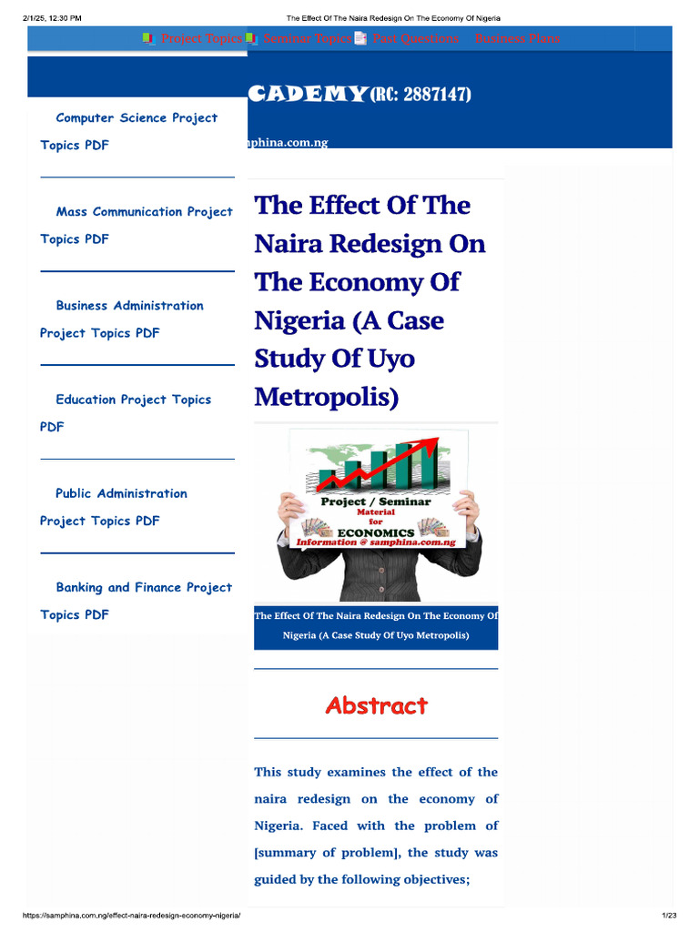 Naira Redesign | PDF
