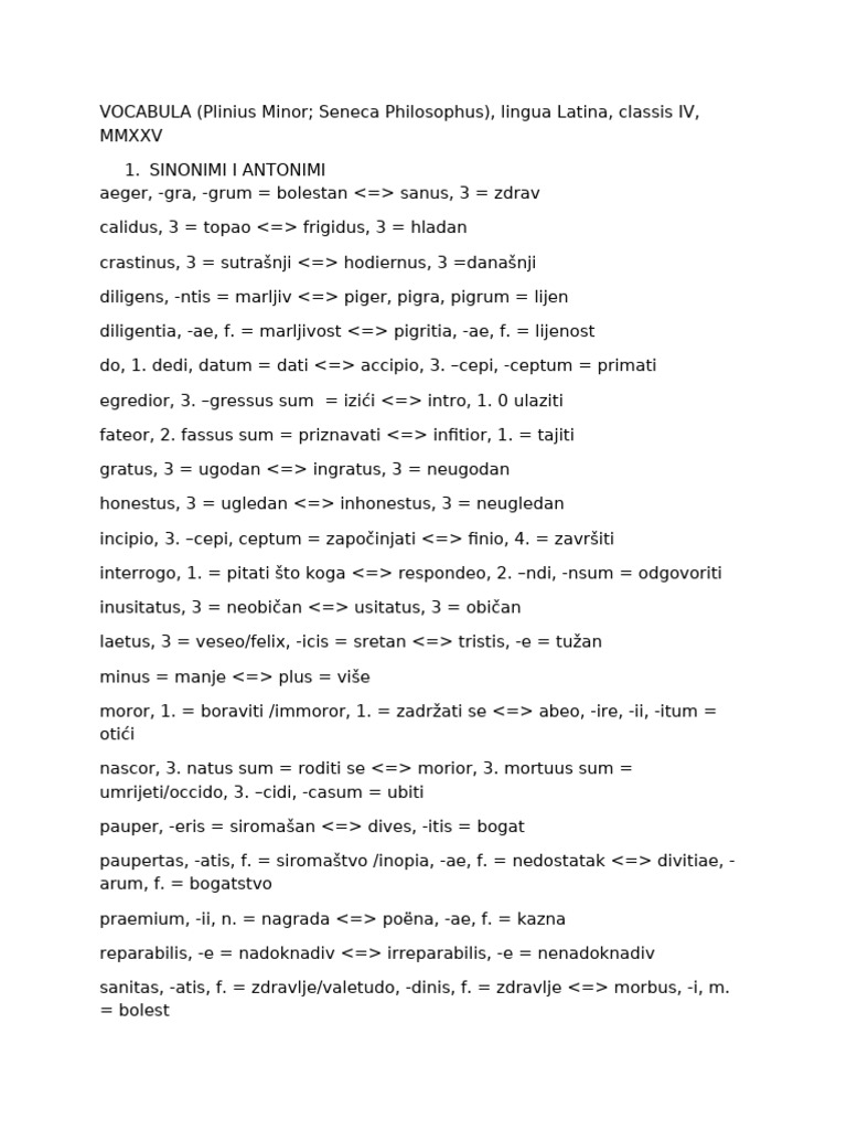 Voc Latinski 2 | PDF