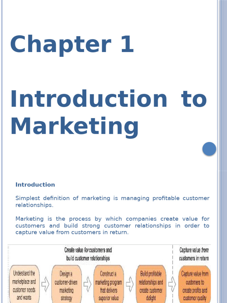 1 Introduction To Marketing | PDF | Marketing | Marketing Strategy