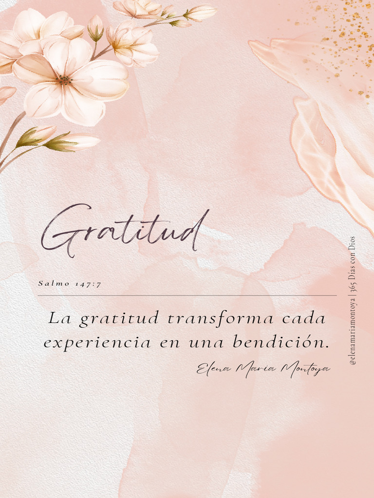 La Gratitud Transforma Cada Experiencia en Una Bendición | PDF