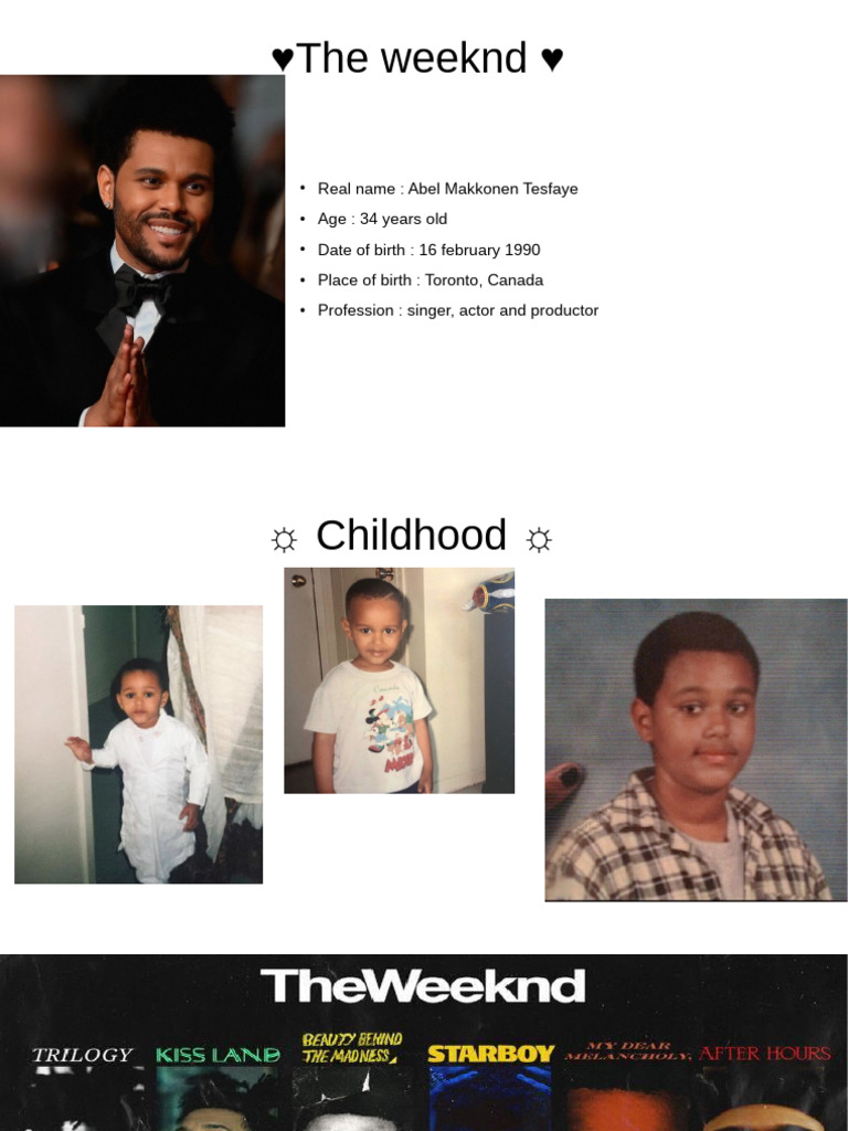 The Weeknd: Bio & Music Streams | PDF
