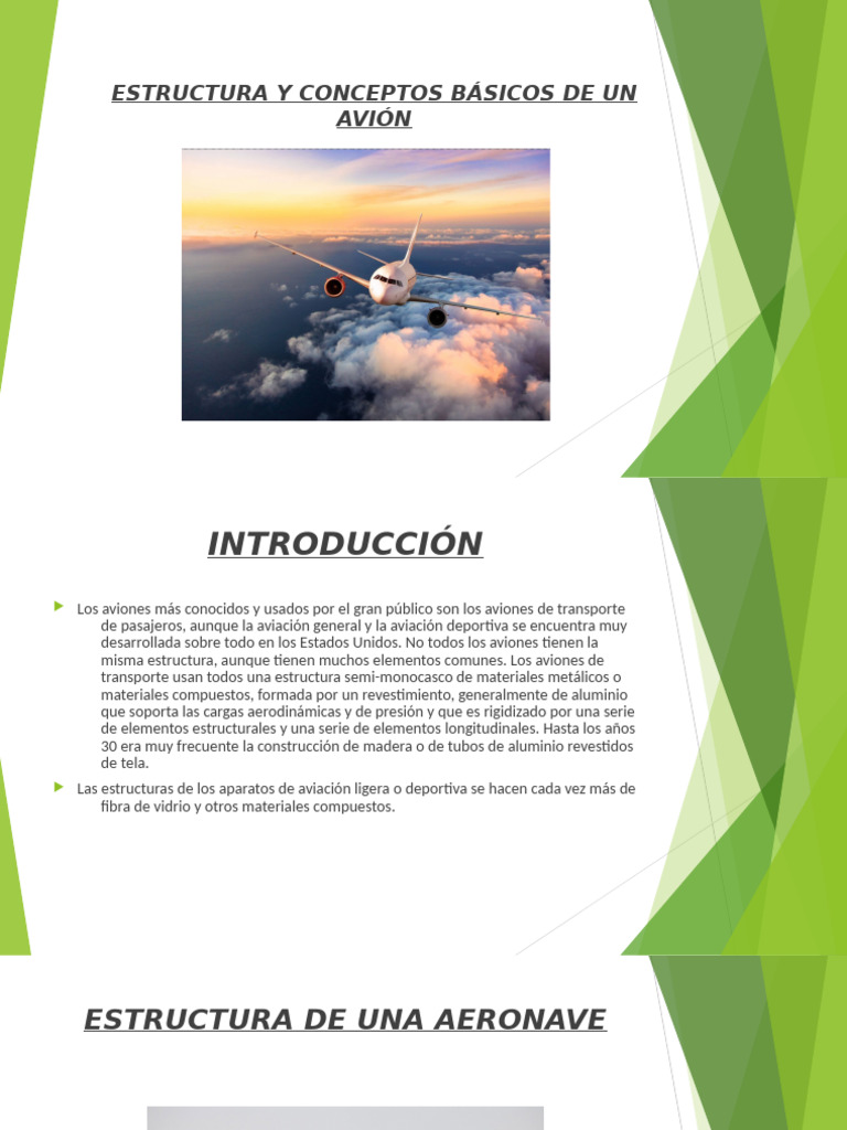 Estructura y Componentes de un Avión | PDF | Avión | Superficies de ...