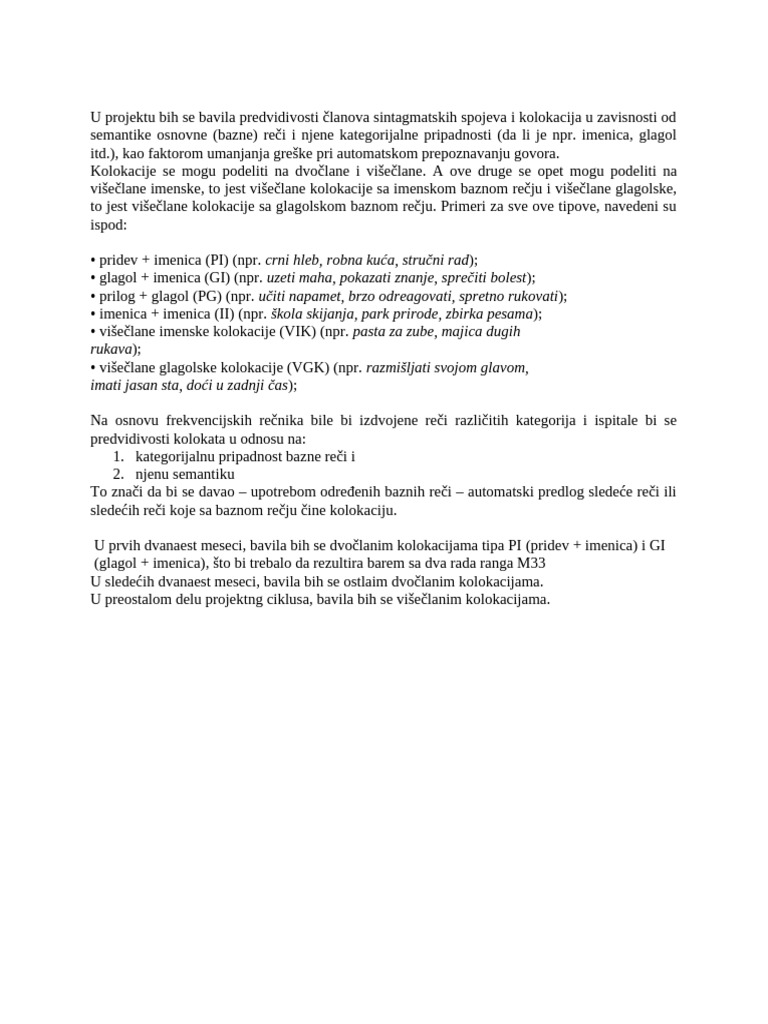 Predlog Za Projekat 1a | PDF