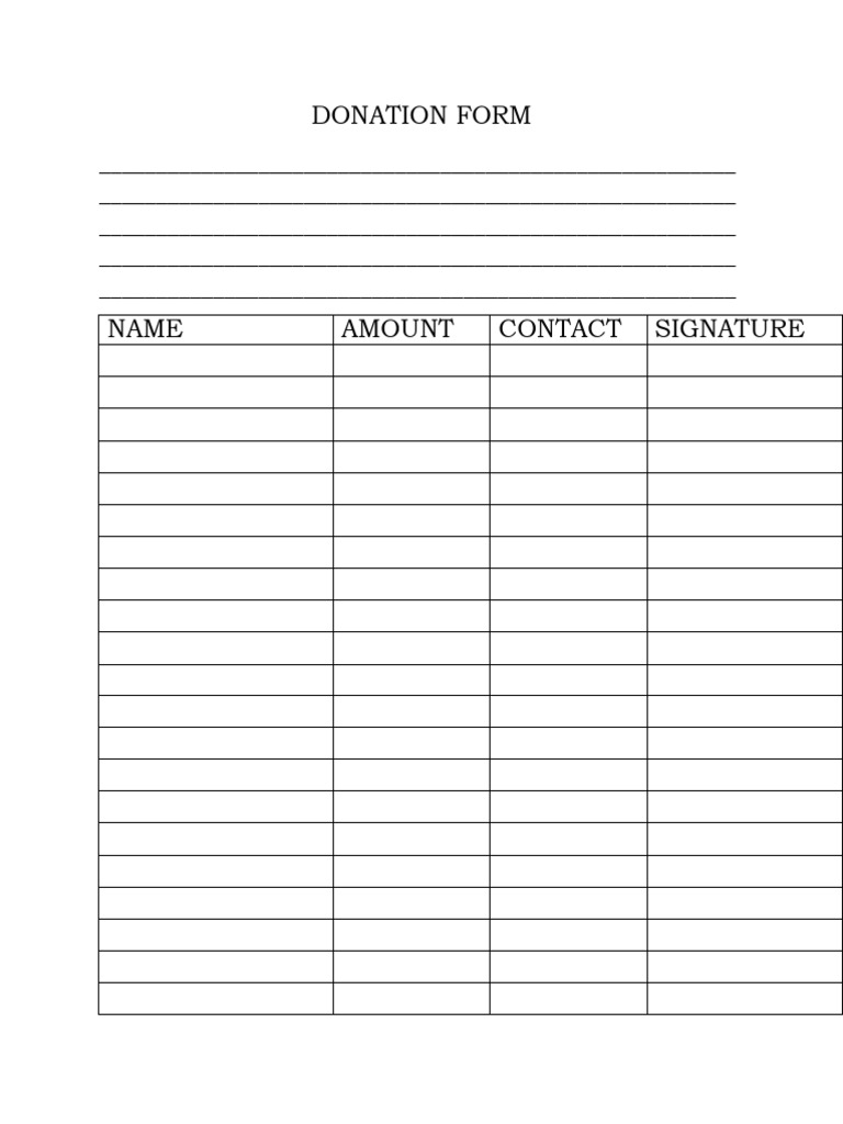 Student Donation Form | PDF