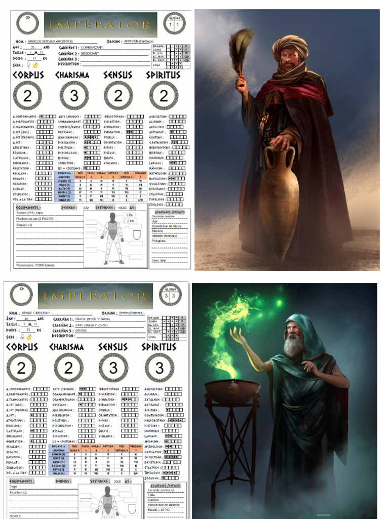 Personnages Prétirés Imperator | PDF