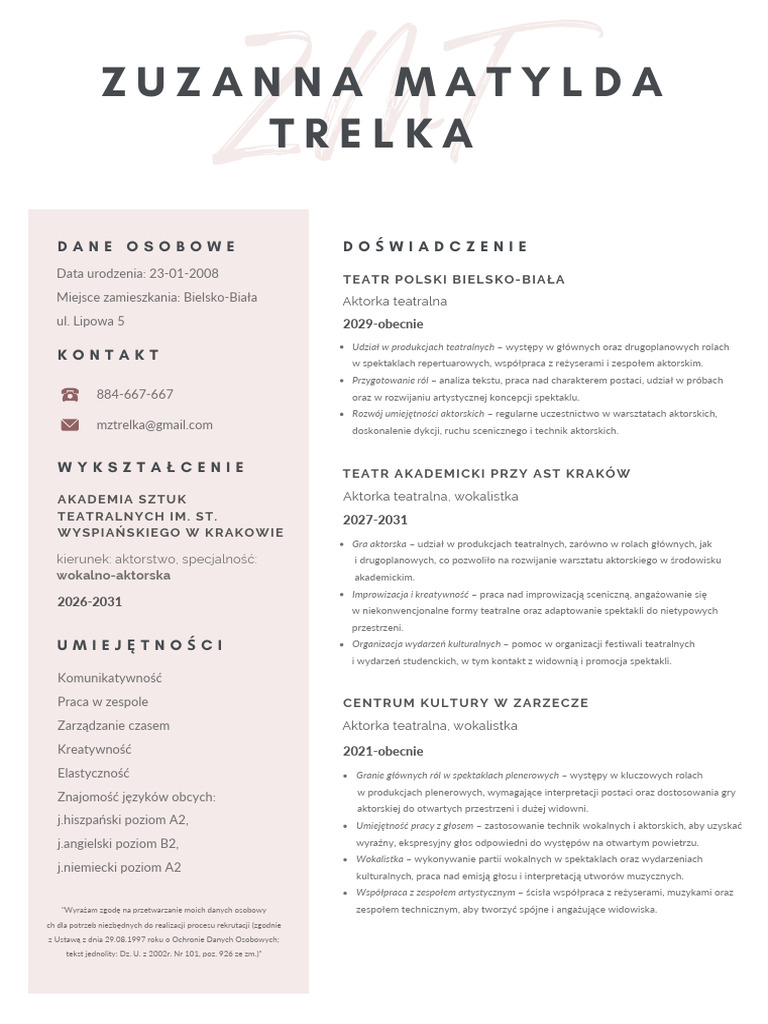 CV Podstawy Przedsiębiorczości 2 | PDF