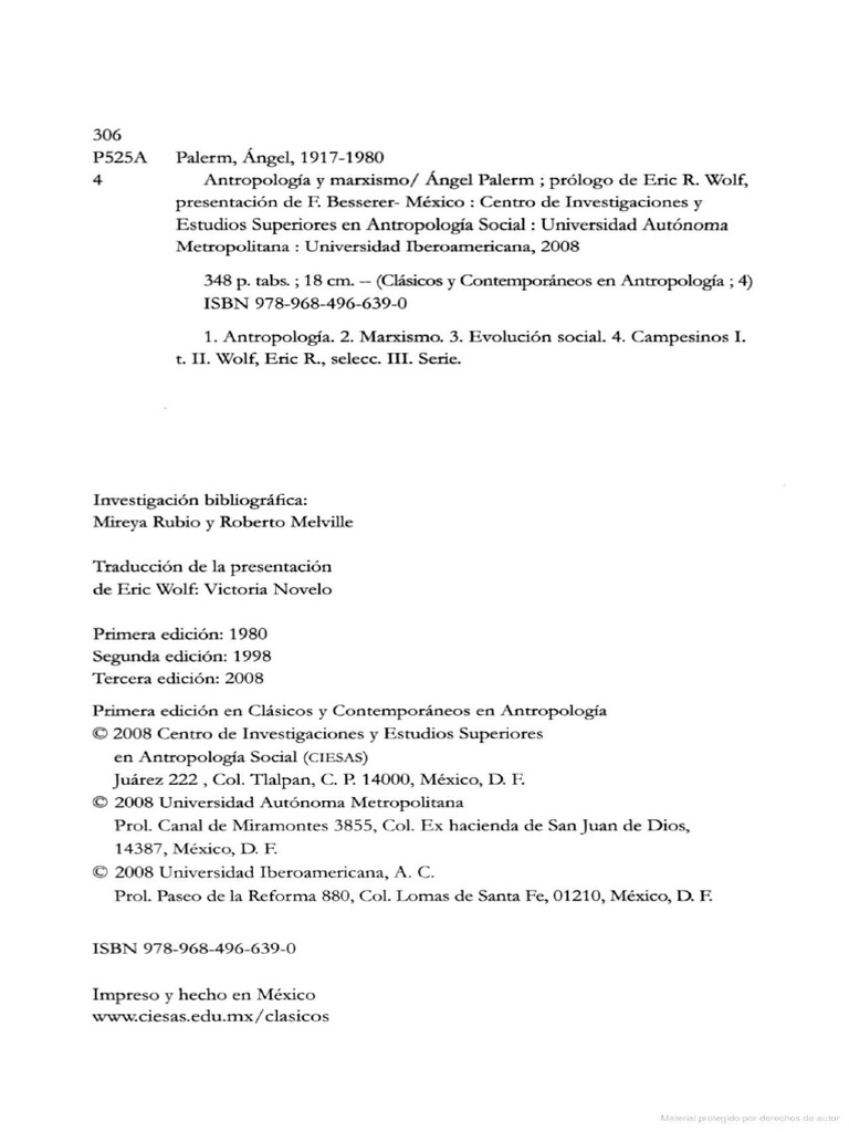 Eric Wolf Presentacion | PDF