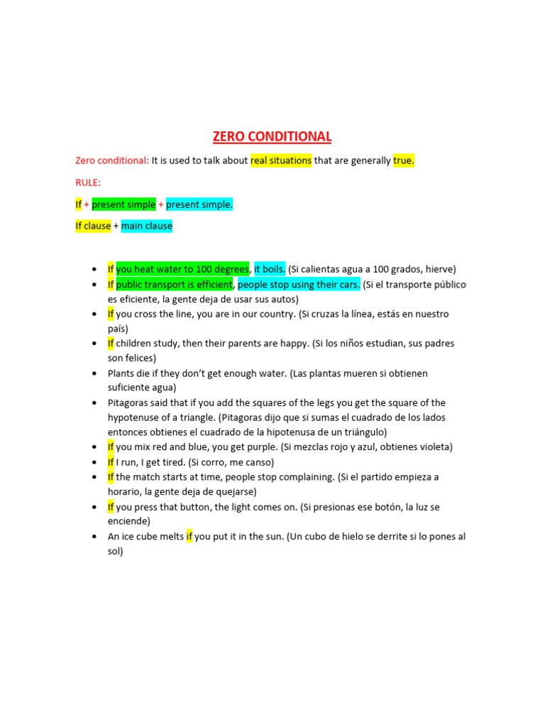 ZERO CONDITIONAL | PDF