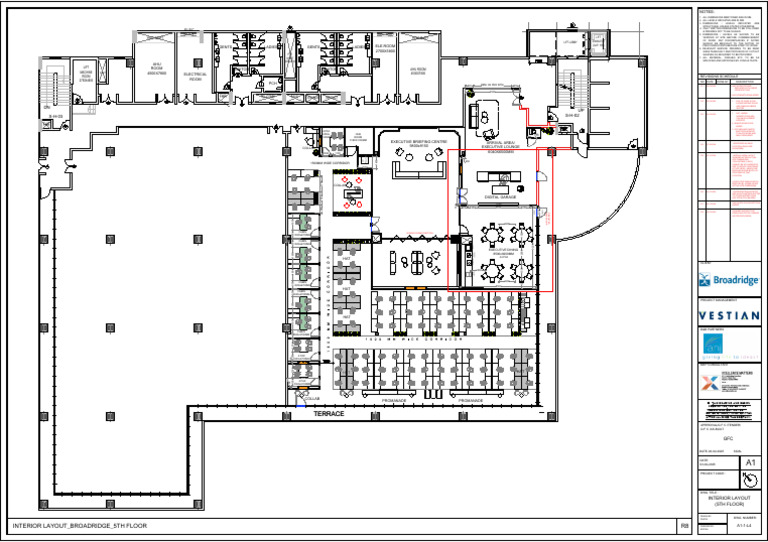 A1 1 l5 Broadridge Interior Layout 5th Floor - 03.02.2025 Proposed | PDF