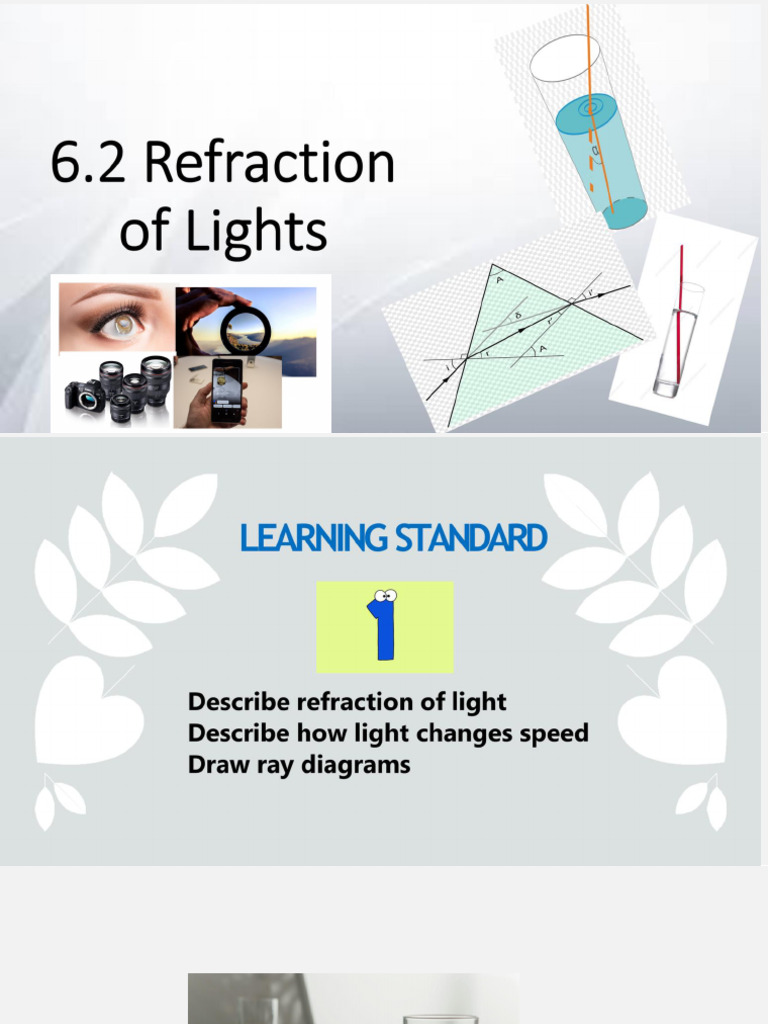 6.2 Refraction | PDF | Refraction | Glasses