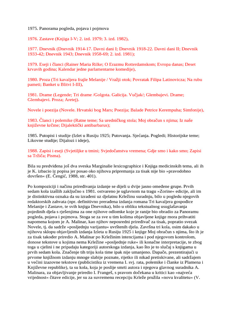 Krleza - Sabrana Djela | PDF