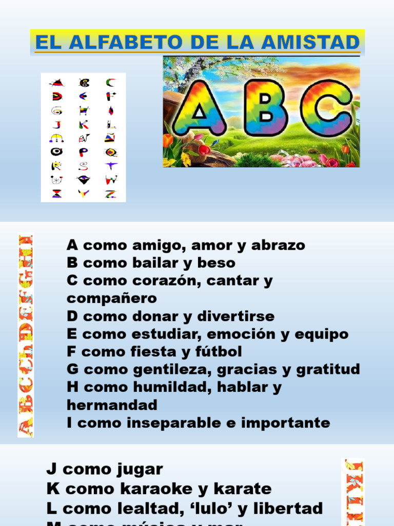 Spagnolo - El Alfabeto de La Amistad | PDF