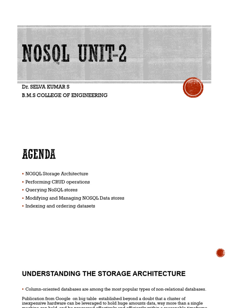 NoSql-Unit-2 | PDF | Apache Hadoop | Relational Database