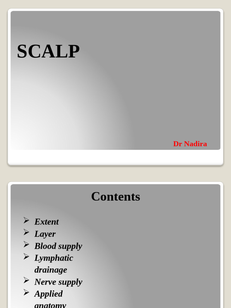 LEC 2 Anatomy of Scalp | PDF | Human Anatomy | Human Head And Neck