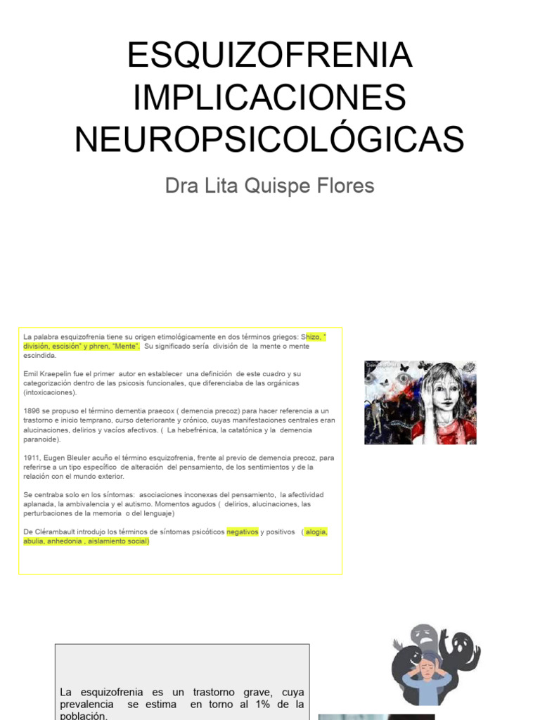 Esquizofrenia: Implicaciones Neuropsicológicas | PDF | Esquizofrenia ...