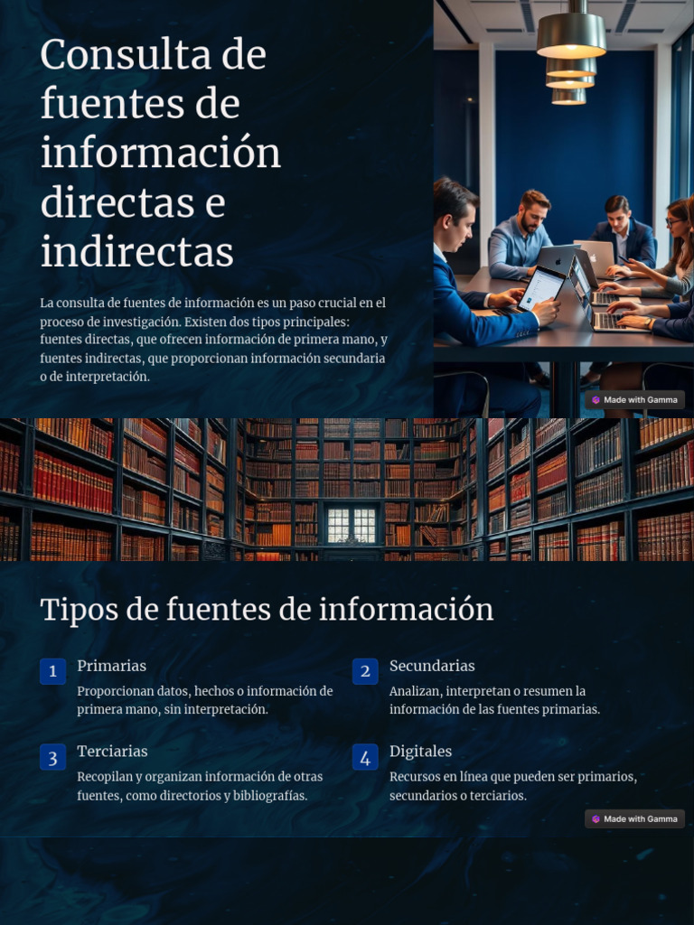 Consulta de Fuentes de Informacion Directas e Indirectas | PDF ...