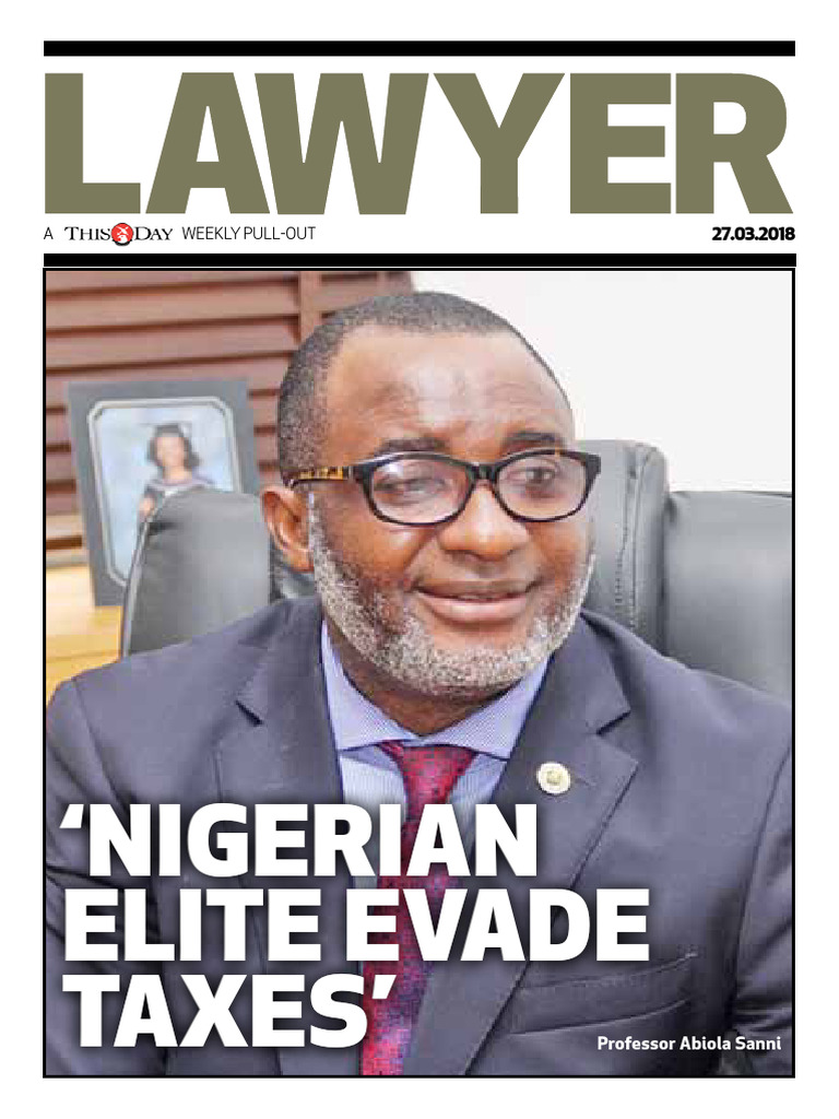 Nigerian Elite Evade Tax by Prof Abiola Sanni San | PDF | Taxes | Value ...