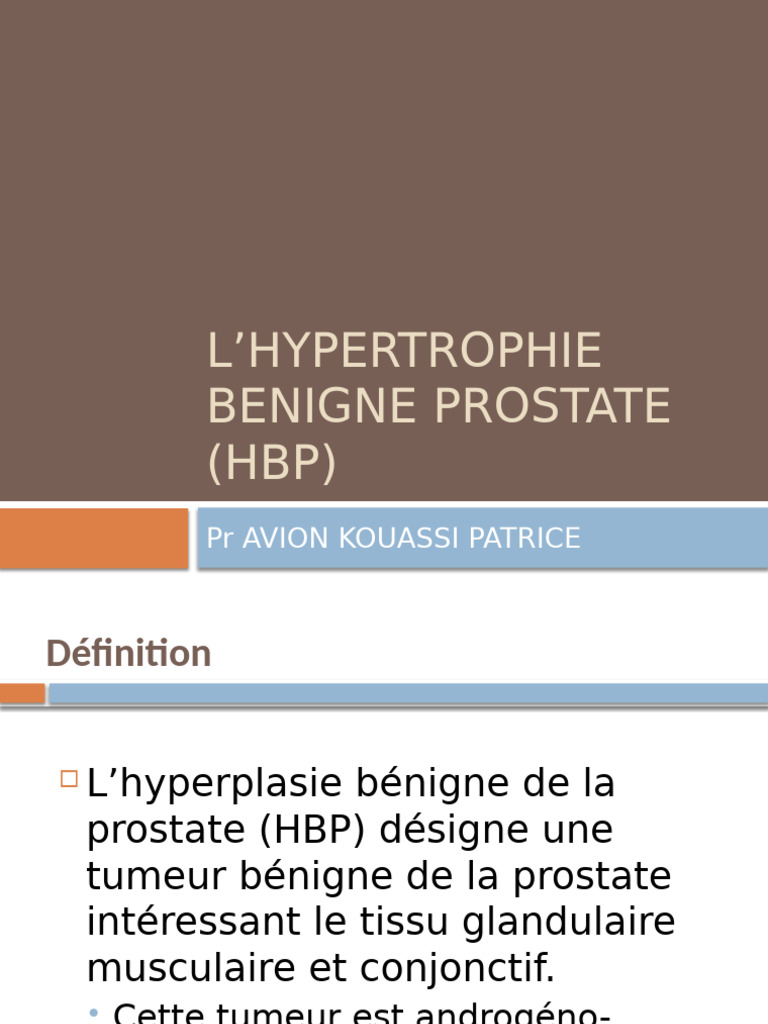 HBP | PDF | Prostate | Urologie