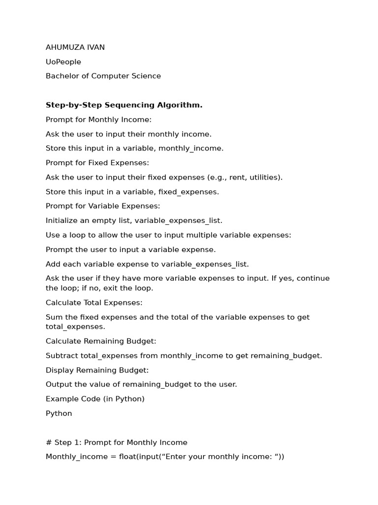 Assignment Submission by Ahumuza Ivan | PDF | Debugging | Control Flow