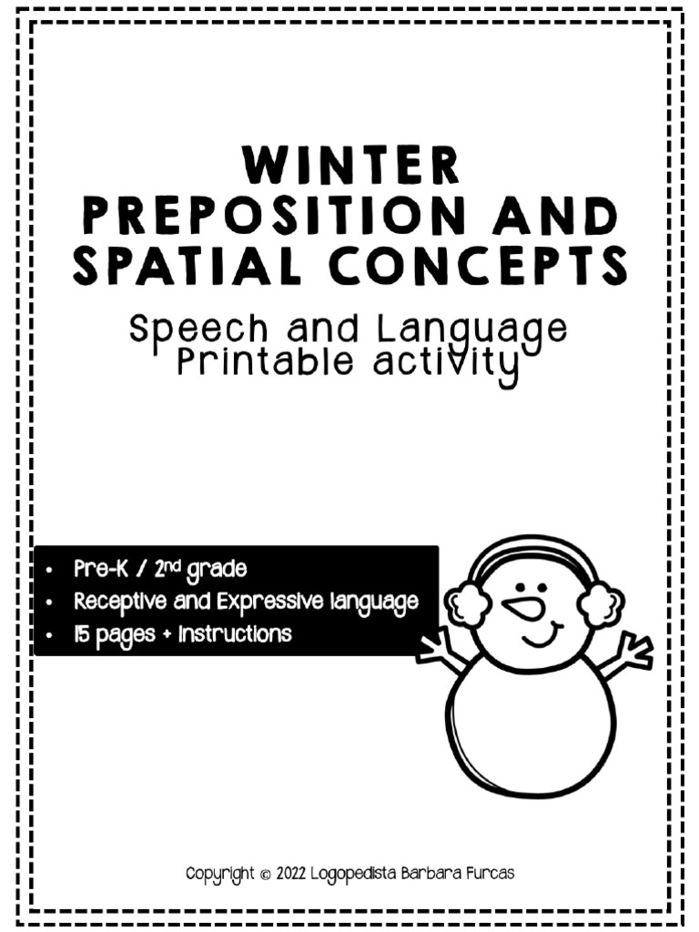 Winter Prepositions Boom Cards Activity | PDF