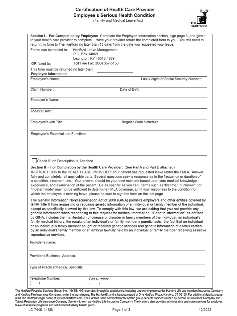 24 CHCP Employee S Serious Health Condition LC 7446 | PDF | Family And ...