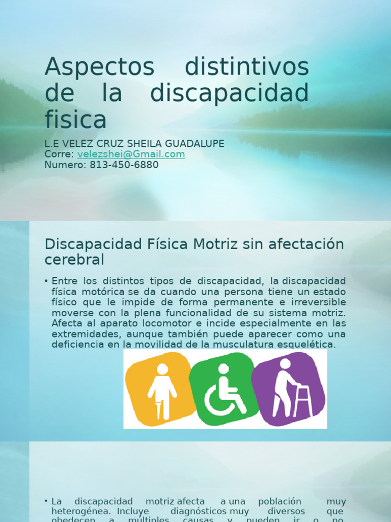 Discapacidad Motriz: Tipos y Causas | PDF | Escoliosis | Sistema nervioso