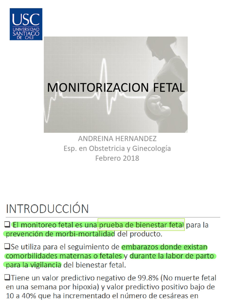 Monitorizacion Fetal 2 Pdf Parto Feto 4298