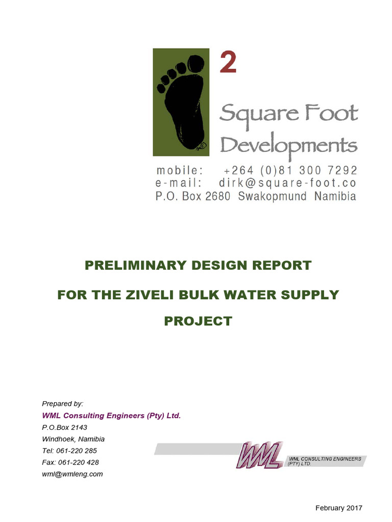Appendix D Preliminary Design Report Bulk Water Pipeline | PDF | Pump ...