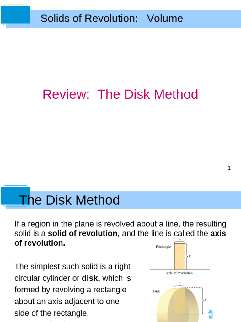 Disk and Washer Methods for Volume | PDF | Mathematical Analysis | Geometric Shapes