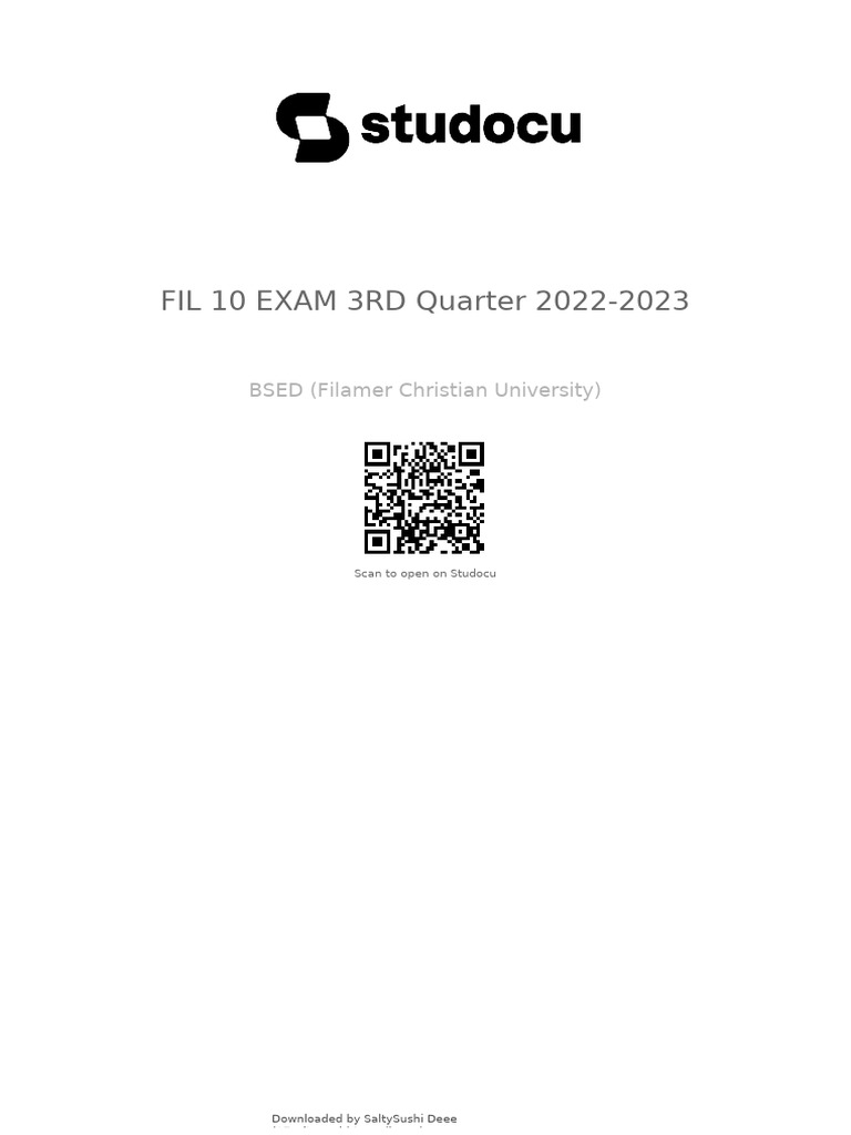 fil-10-exam-3rd-quarter-2022-2023 | PDF