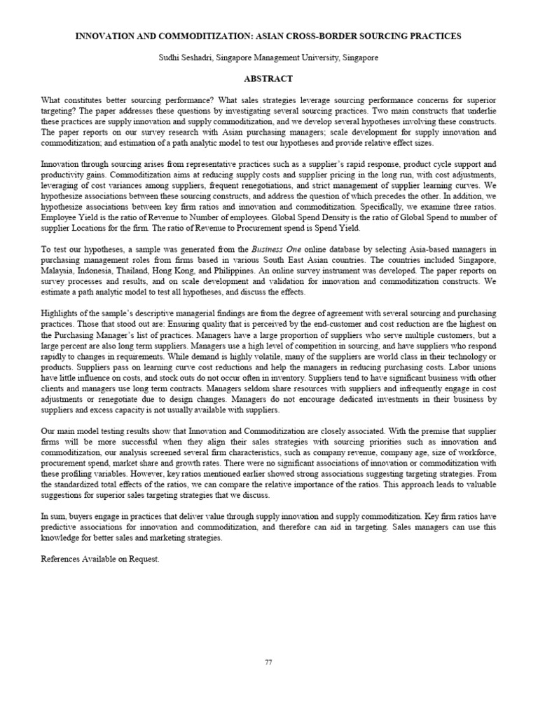 Ingles Scopus | PDF | Supply Chain | Procurement