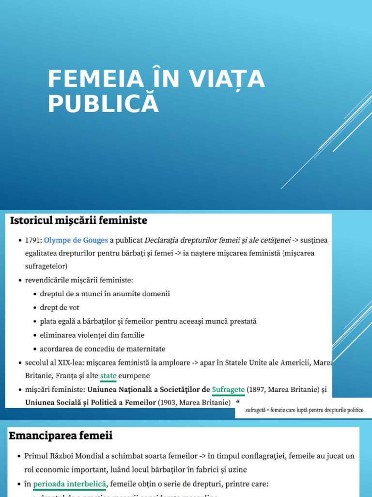 5 - Femeia in Viata Publica | PDF