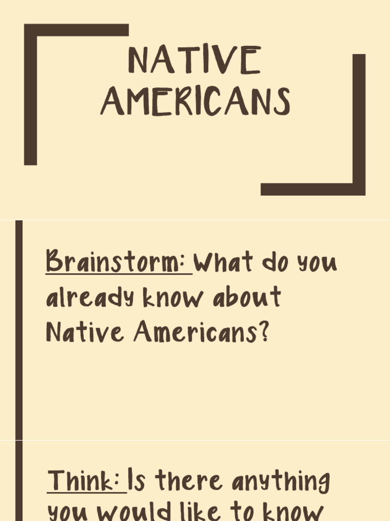 Native American Introduction Lesson | PDF
