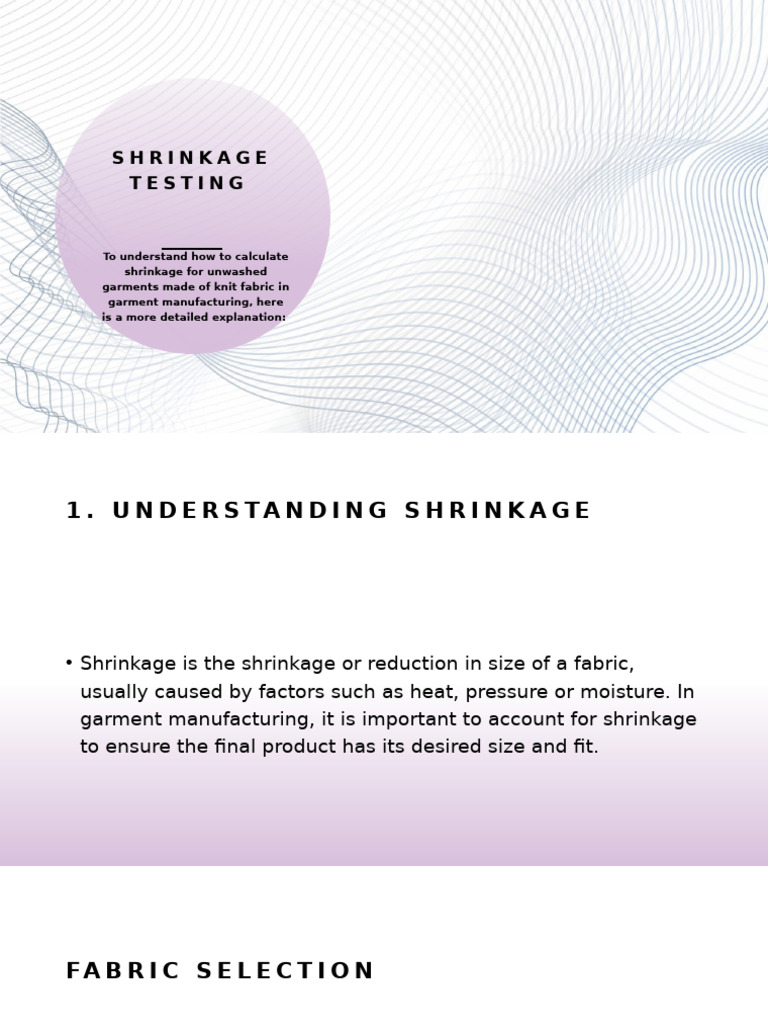 Shrinkage Testing | PDF | Textiles | Fibers