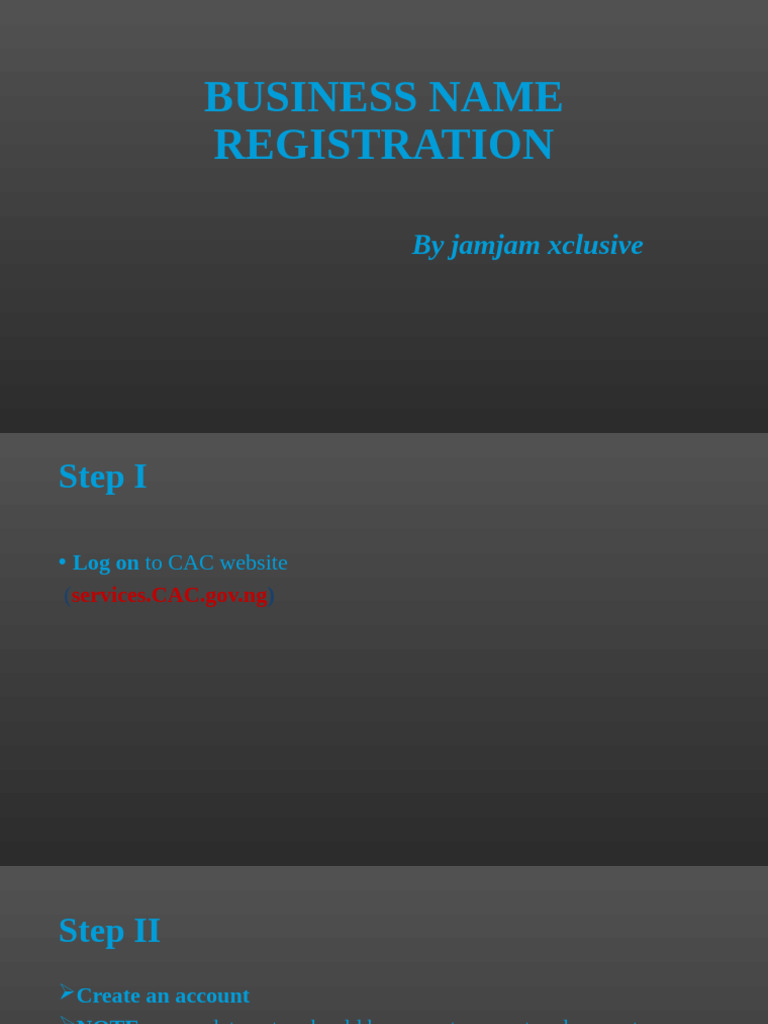 CAC Business Name Registration Guide | PDF