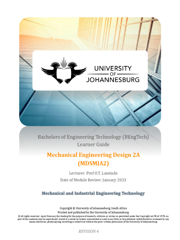 Mechanical Engineering Design 2A Guide | PDF | Engineering Tolerance ...