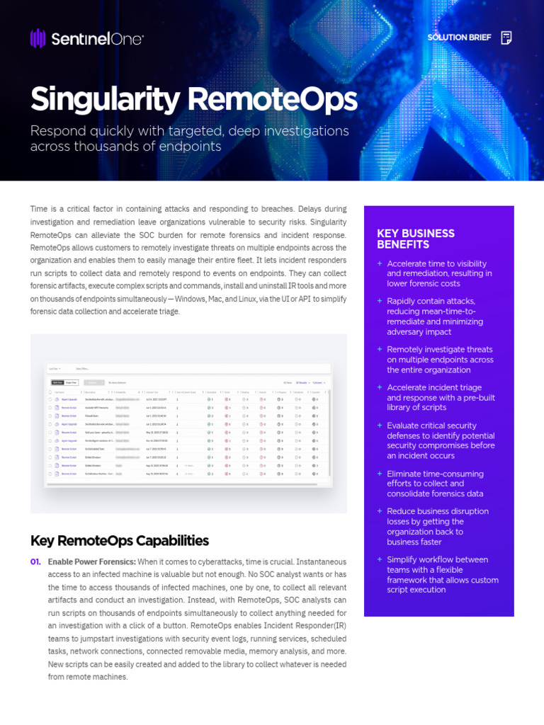 Singularity Remoteops SB | PDF | Computer Security | Security