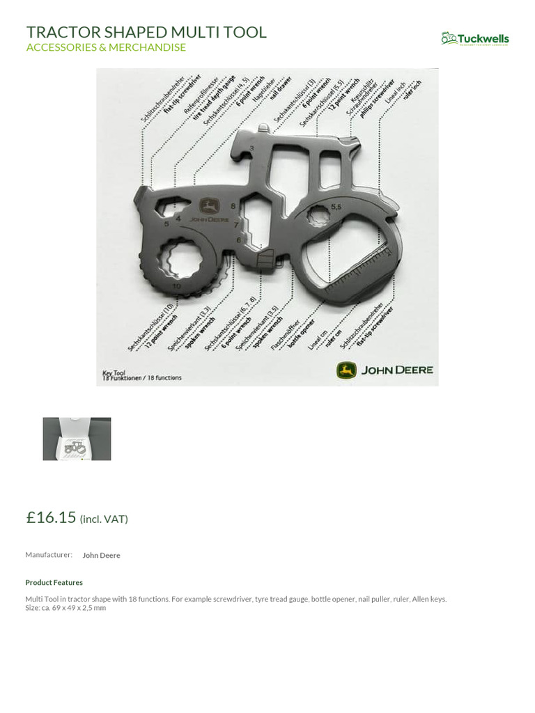 Tractor Shaped Multi Tool | PDF