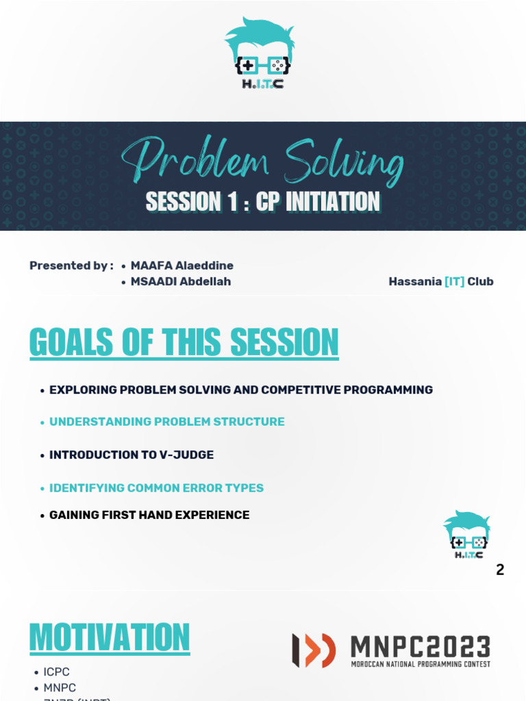 Problem Solving Session 1 CP Initiation | PDF | Time Complexity | C++