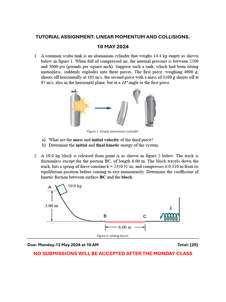 Tutorial Assignment A6 - PHYE1A1 | PDF