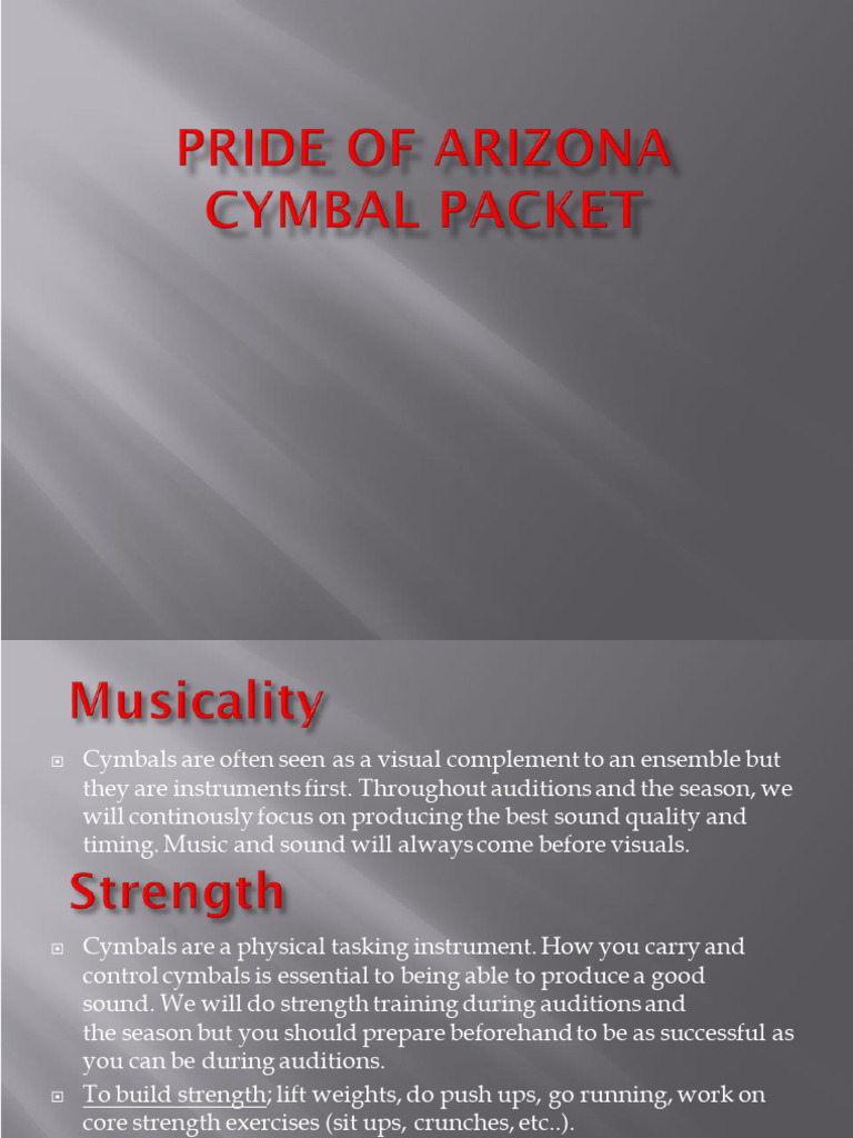 Cymbal Techniques for Sound and Strength | PDF | Elbow | Arm