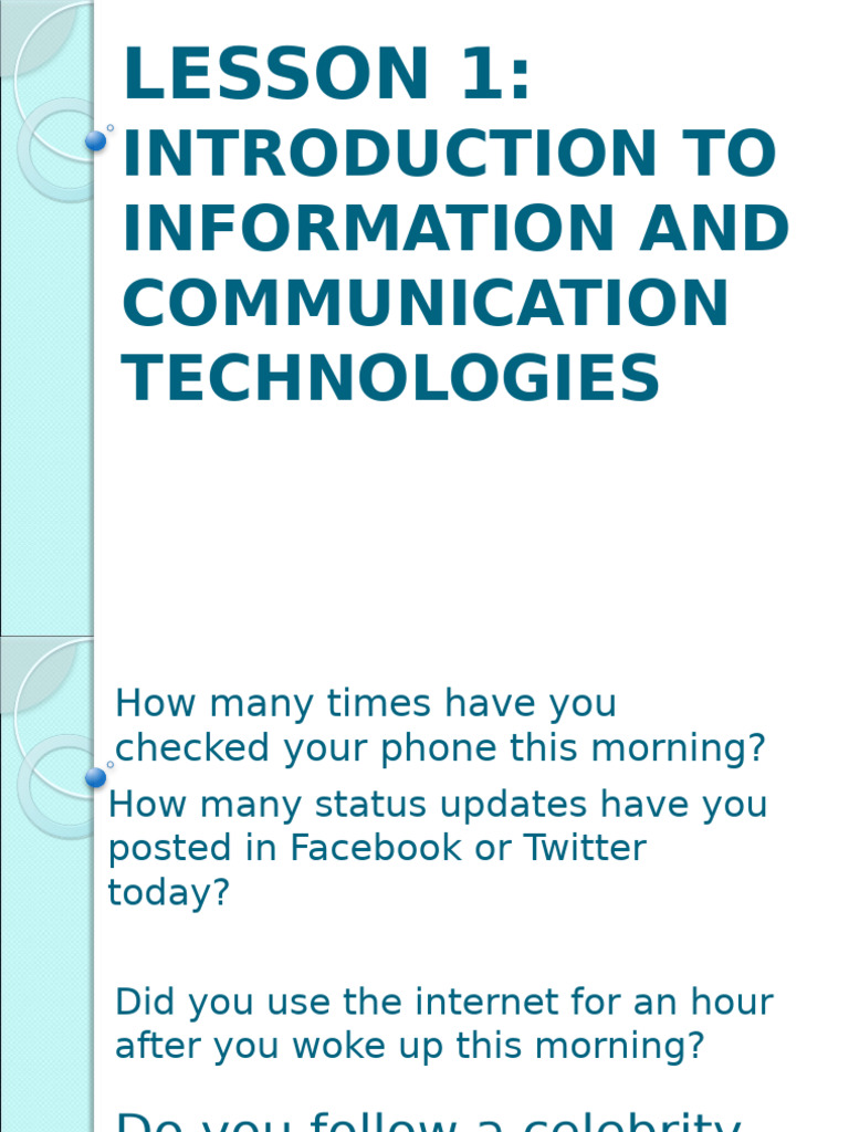 423445992 Lesson 1 INTRO ICT Ppt Copy | PDF | World Wide Web | Internet ...